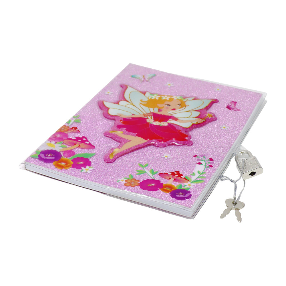 Pixie Fantasy 3D Lockable Diary | Pink Poppy